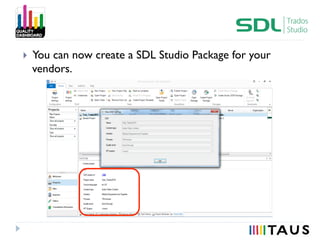 TAUS DQF integration with SDL Trados Studio | PPT