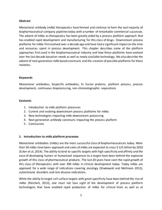 Evolution of mAb Downstream Platforms | DOCX