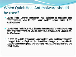 QuickHeal Anti-Virus | PPT