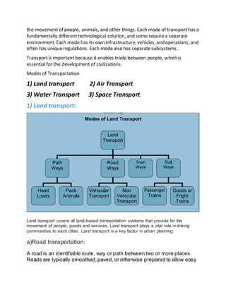 Introduction to transportation engineering | DOCX
