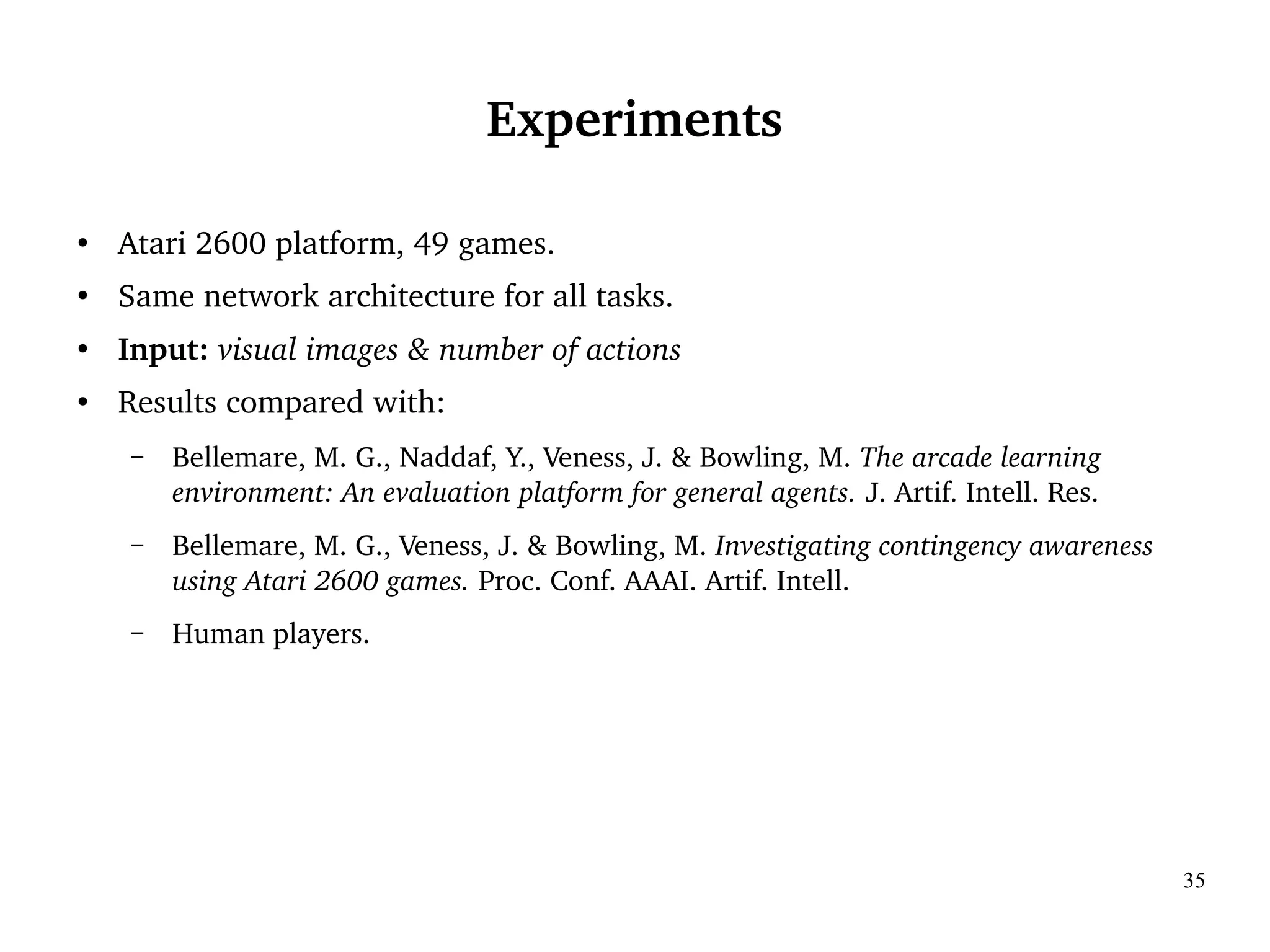 Human-level Control Through Deep Reinforcement Learning (Presentation) | PDF