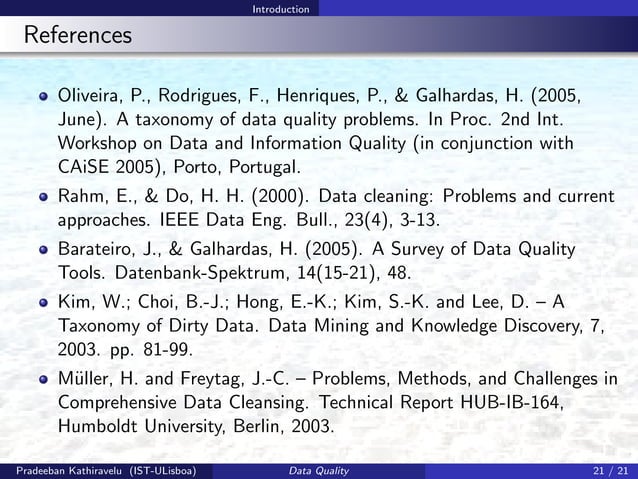 Introduction to Data Quality | PDF