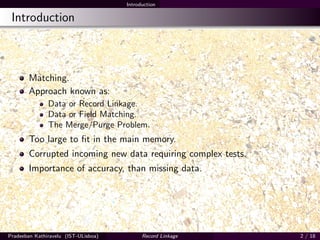 Indexing Techniques for Scalable Record Linkage and Deduplication | PDF