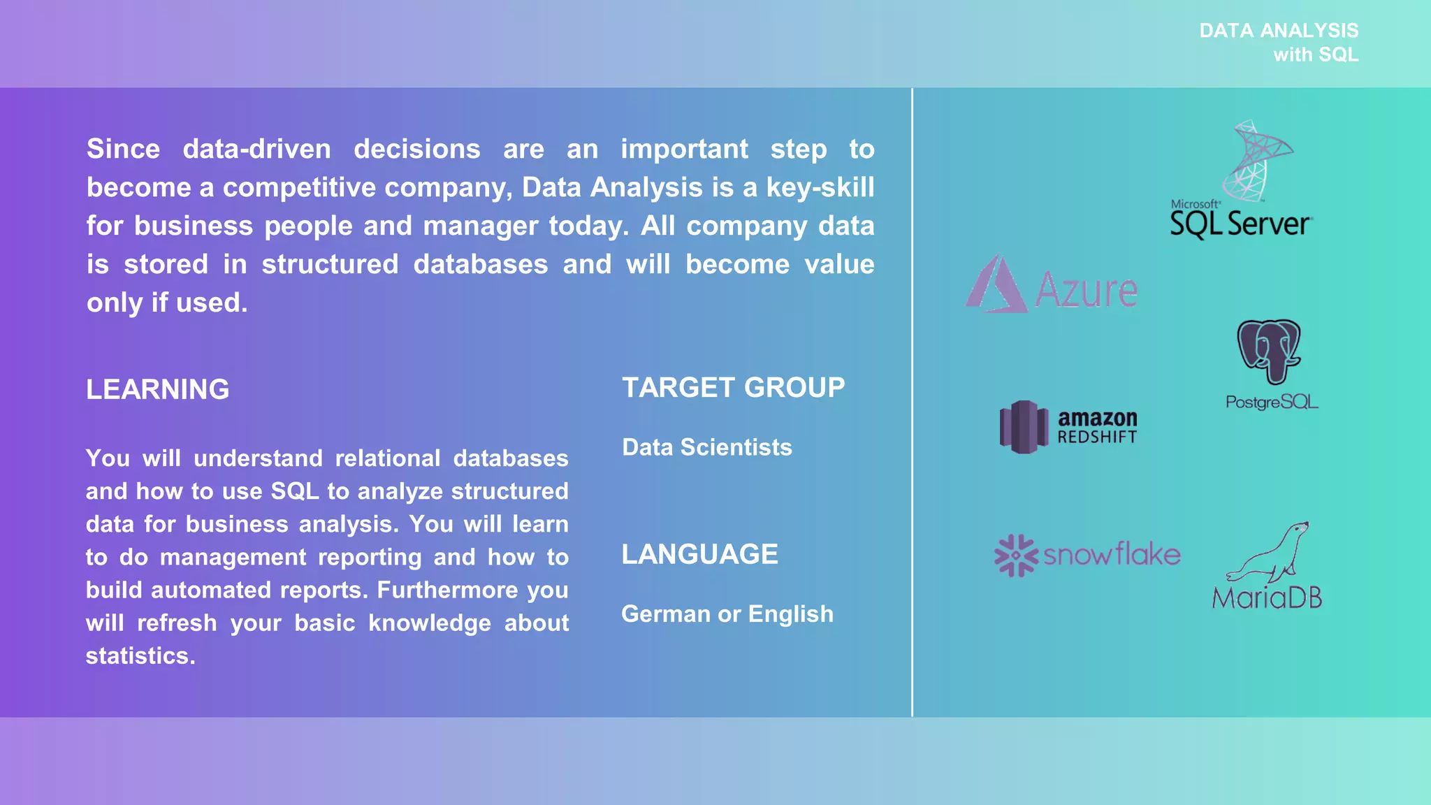 DATANOMIQ Qualification & Certification | PPT