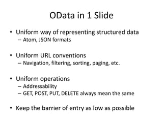 Open Data Protocol (OData) | PPT