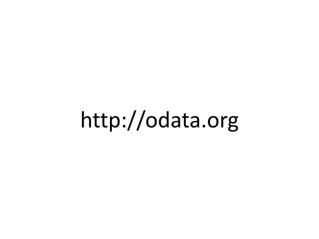 Open Data Protocol (OData) | PPT