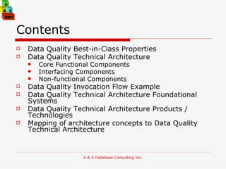 Data Quality Technical Architecture | PPT