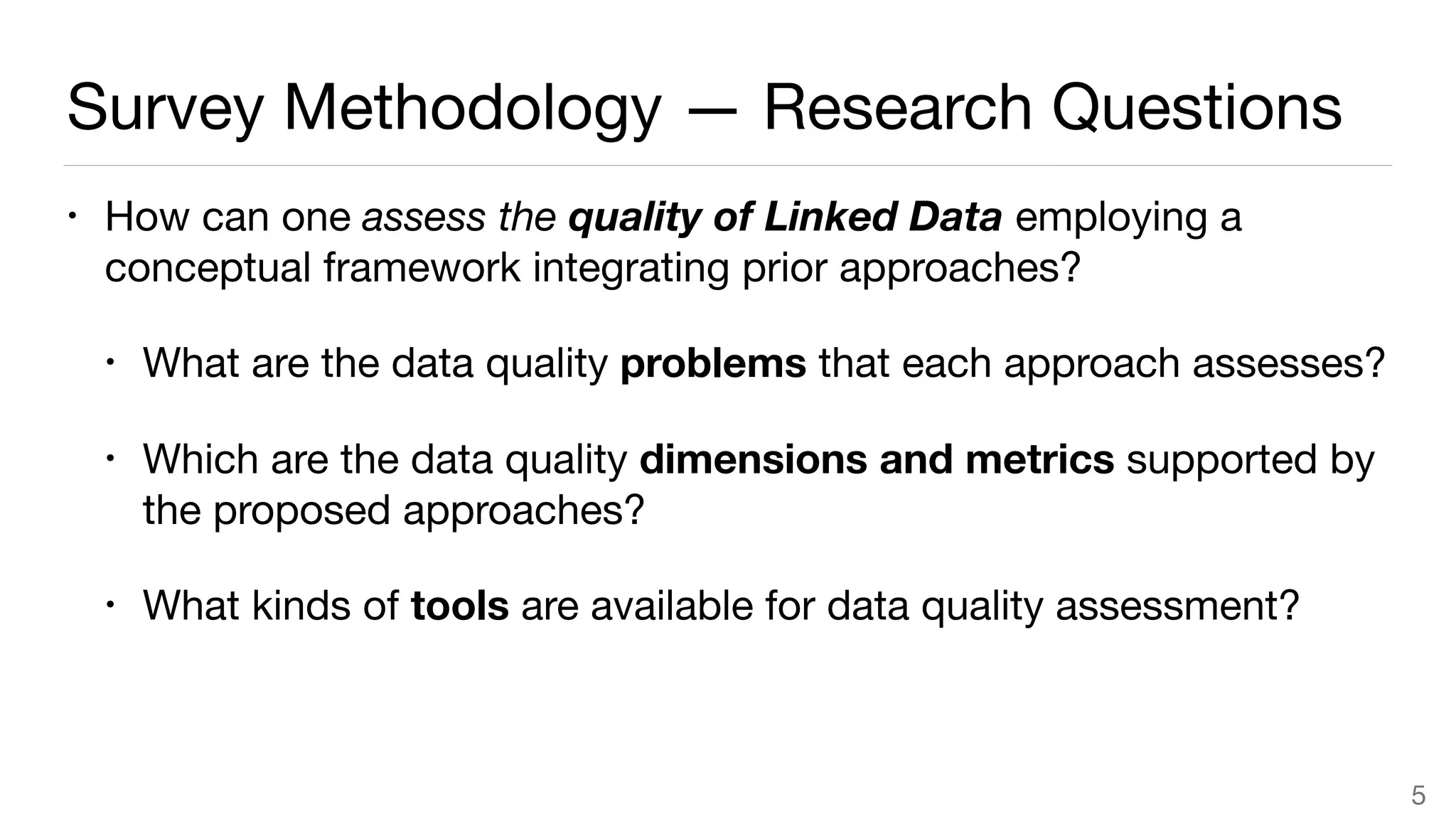 Linked Data Quality Assessment: A Survey | PPT