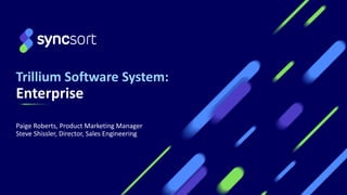 What's New in Syncsort's Trillium Line of Data Quality Software - TSS ...