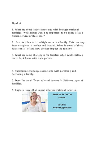 Dqwk 41. What are some issues associated with intergeneratio.docx ...
