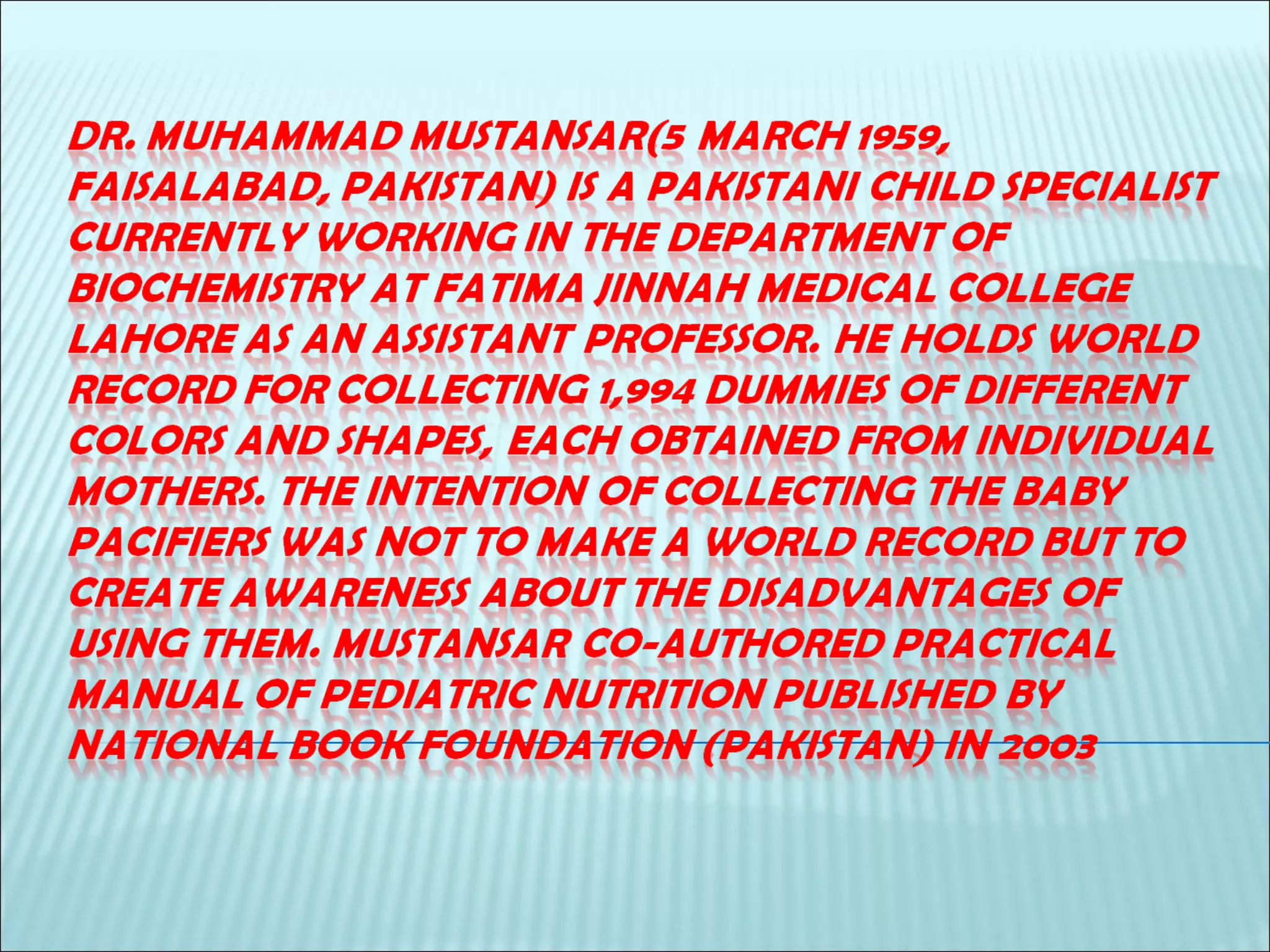 Dr Muhammad Mustansar guinness world record | PPT | Pregnancy ...