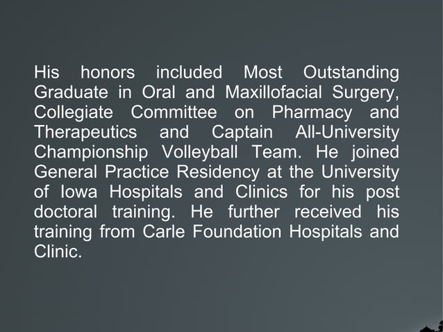 Dr. greg frokjer is a qualified surgeon | PPT