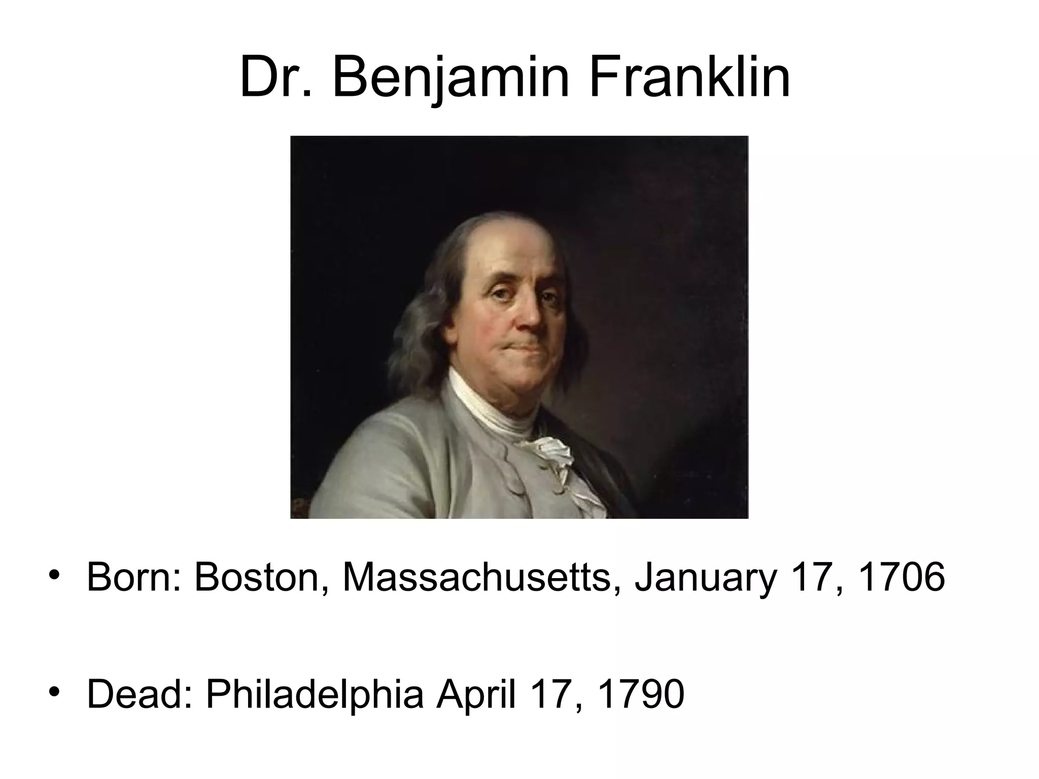 Benjamin Franklin: Founding Father, Inventor, and Statesman | PPT