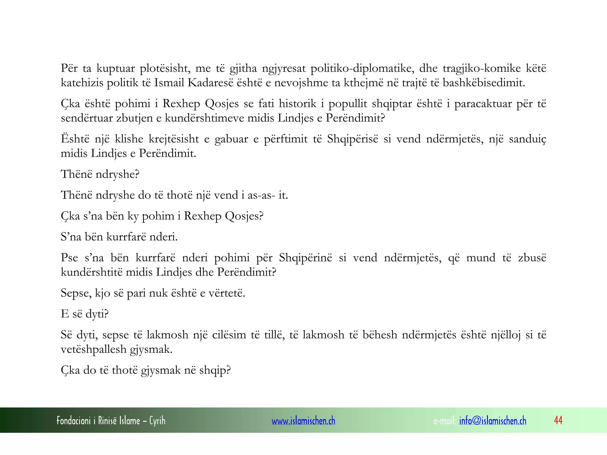 Dr. rexhep qosja takimi i madh | PDF