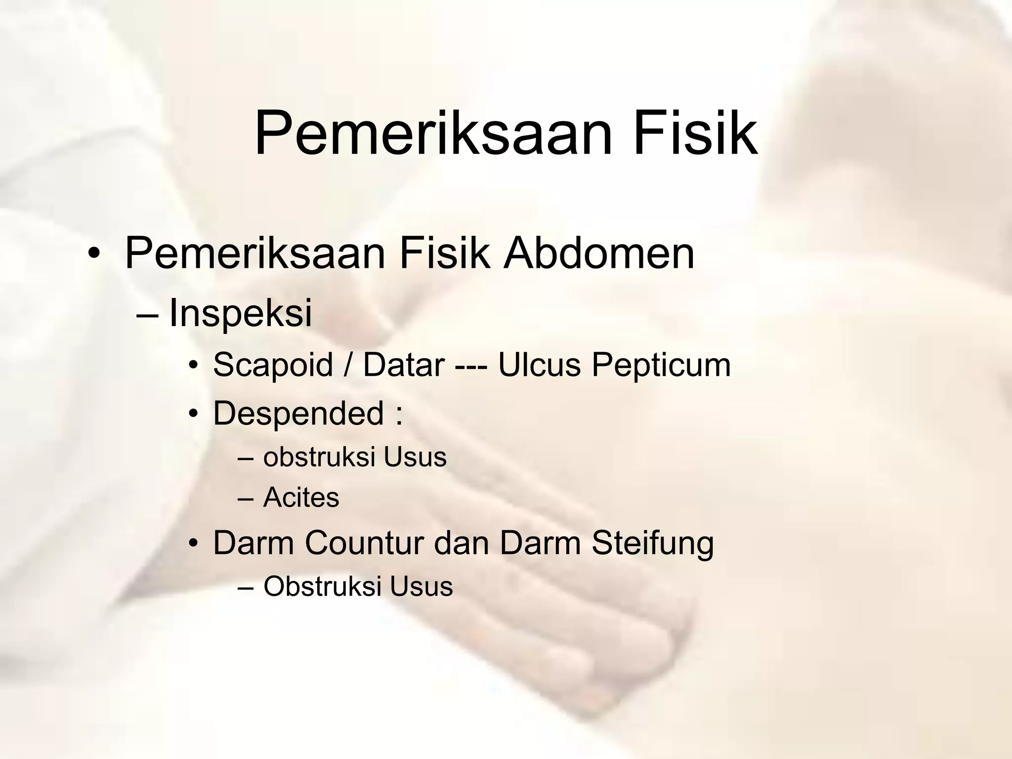 Diagnosa dan Manajemen Nyeri Abdomen Akut | PPSX