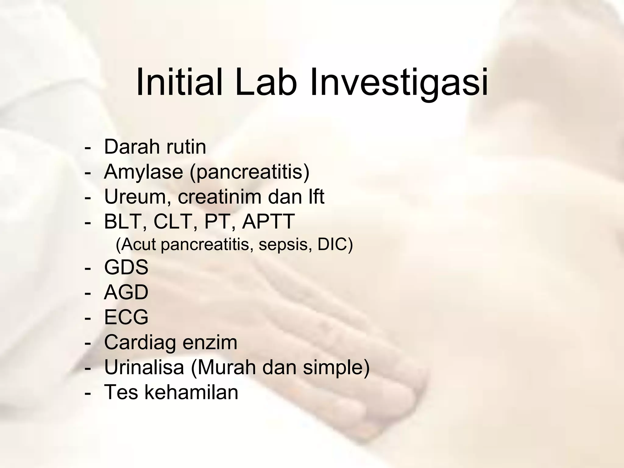 Diagnosa dan Manajemen Nyeri Abdomen Akut | PPSX