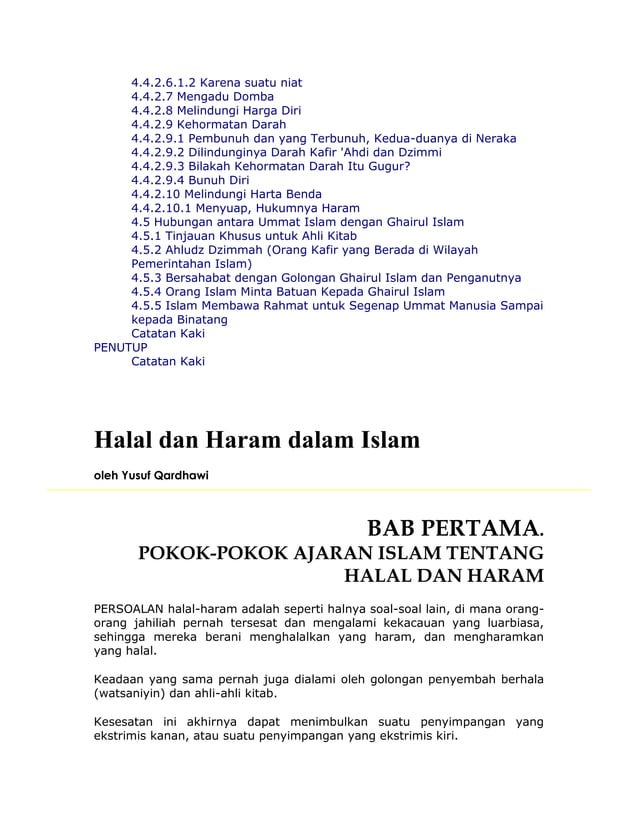 Halal dan Haram dalam islam by Dr. Yusuf Qardhawi | PDF