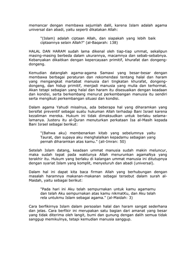 Halal dan Haram dalam islam by Dr. Yusuf Qardhawi | PDF