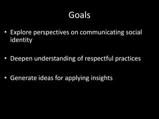 Communicating Difference Matters: Perspectives & Practices | PPTX