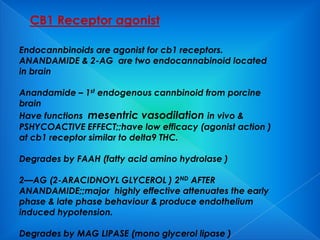 pharmacology of cannabinoid | PPTX