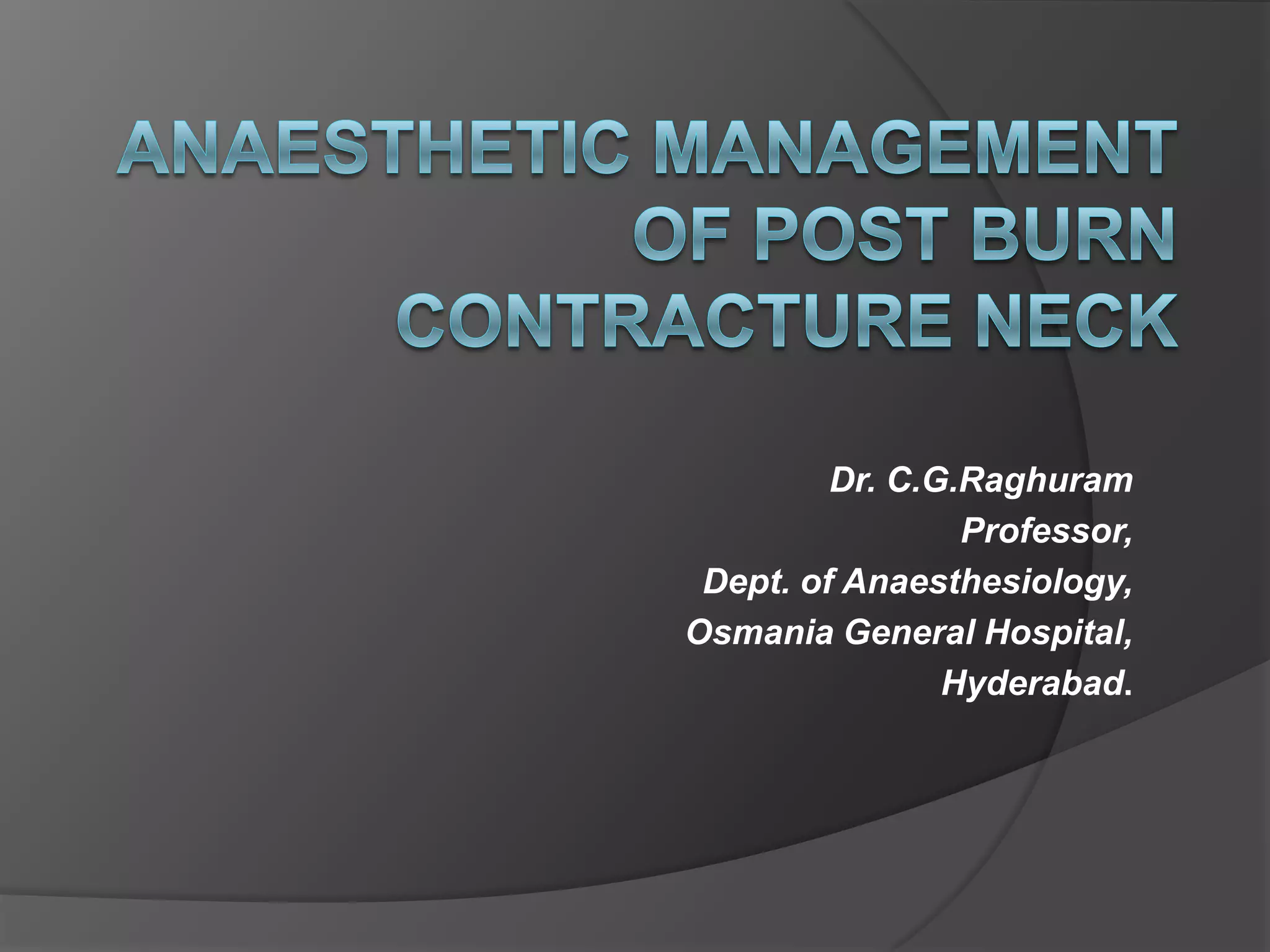 Post Burn Contracture Neck | PPT