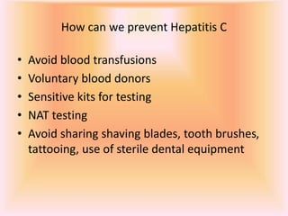 Dr. aabha nagral management and prevention of hepatitis c | PPTX