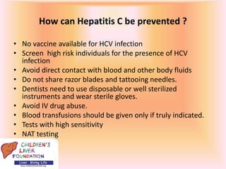 Dr. aabha nagral management and prevention of hepatitis c | PPTX