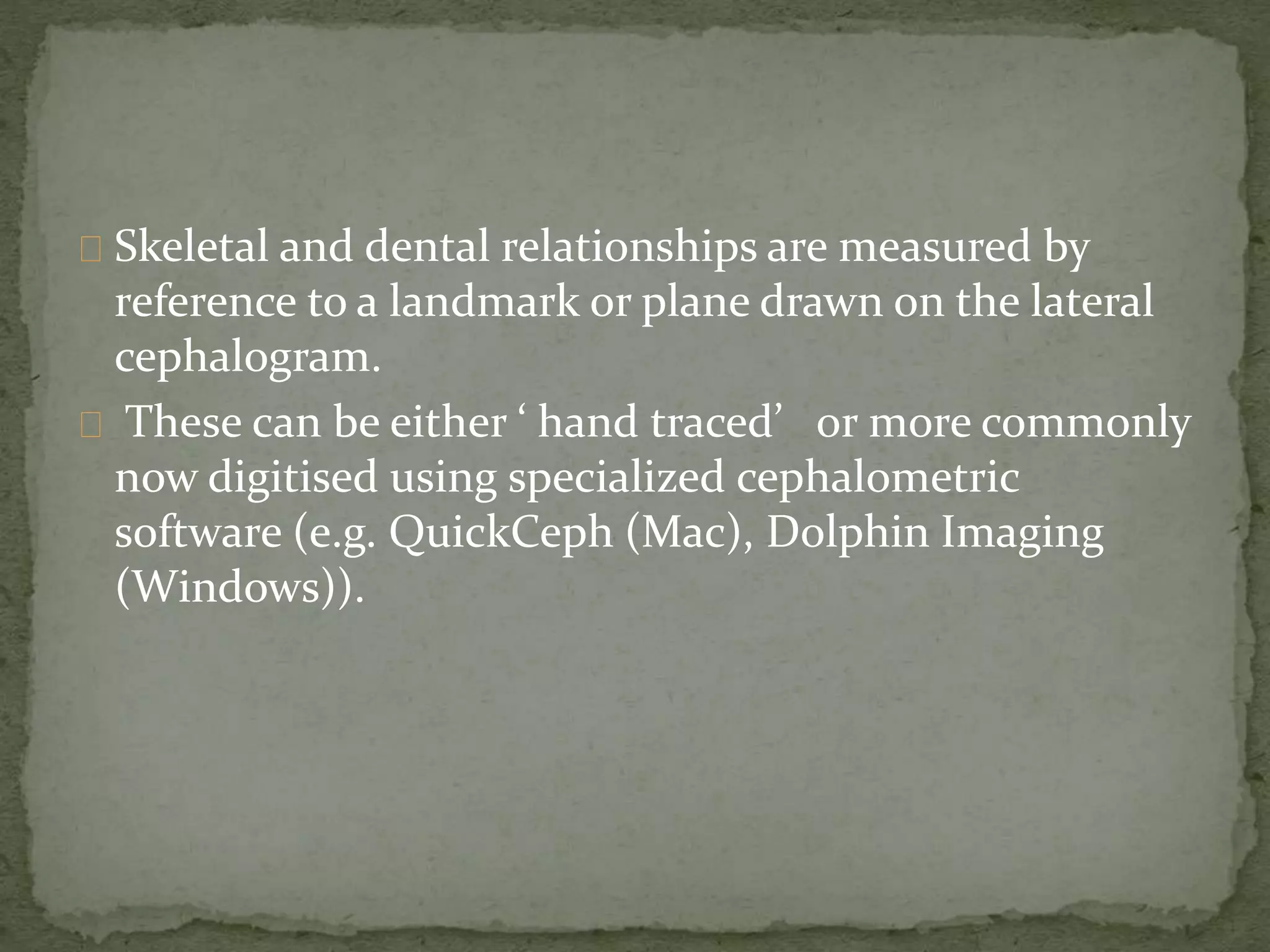 Cephalometric Analysis in Orthodontics | PPTX