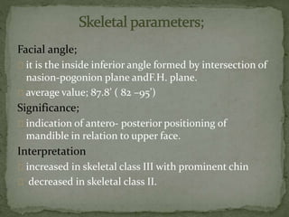 Cephalometric Analysis in Orthodontics | PPTX