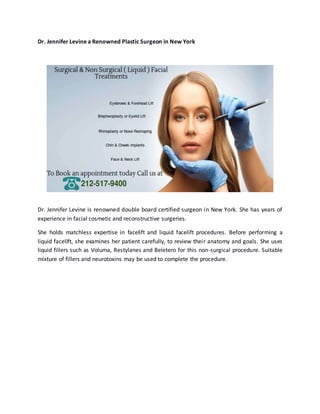 Dr. Jennifer Levine a Renowned Plastic Surgeon in New York | DOCX