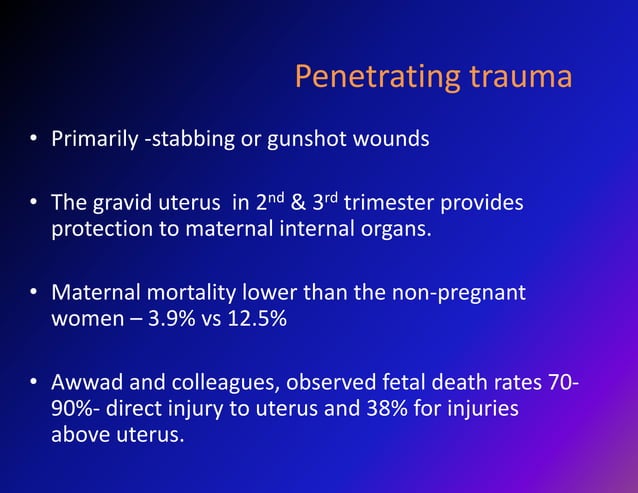 trauma in pregnanacy | PPTX | Pregnancy | Reproductive Health