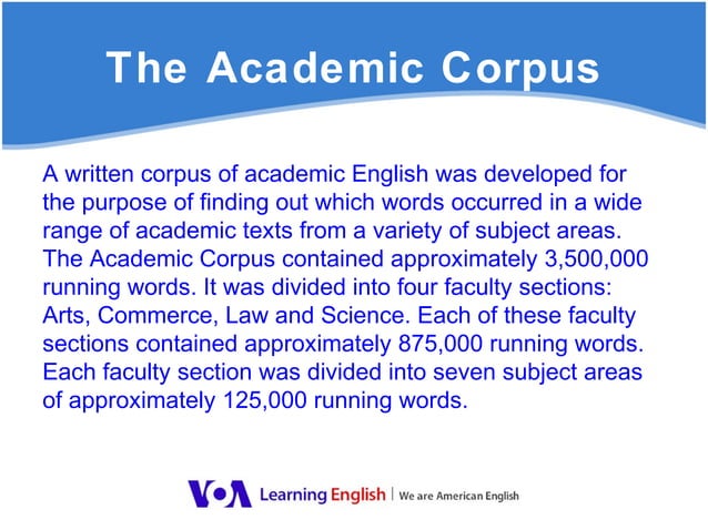 VOA Learning English with Dr. Jill on Academic English | PPT
