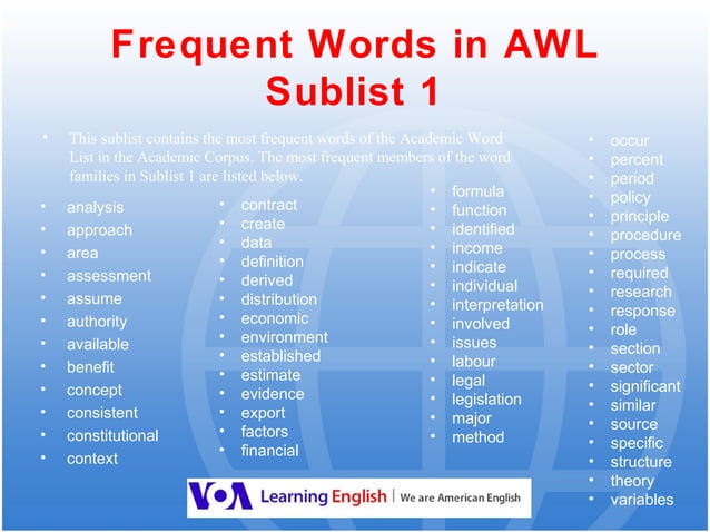 VOA Learning English with Dr. Jill on Academic English | PPT