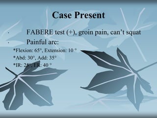 Femoroacetabular impingement in young adults Dr.sandeep agrawal agrasen ...