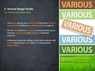 Horizontal Design Studio versus Vertical Design Studio: A Tale of Two ...