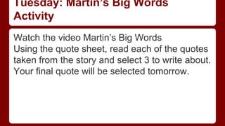 Dr. martin luther king the power of words (1) | PPT