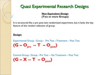 Experimental Research Design NWC 2015 Dr. Brij Kishore | PPT
