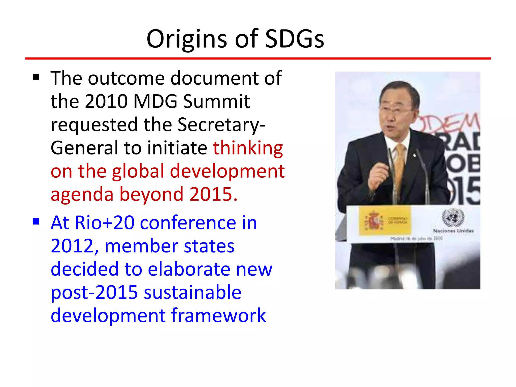 Sustainable Development, Millenium Development Goals (MDGs) and ...