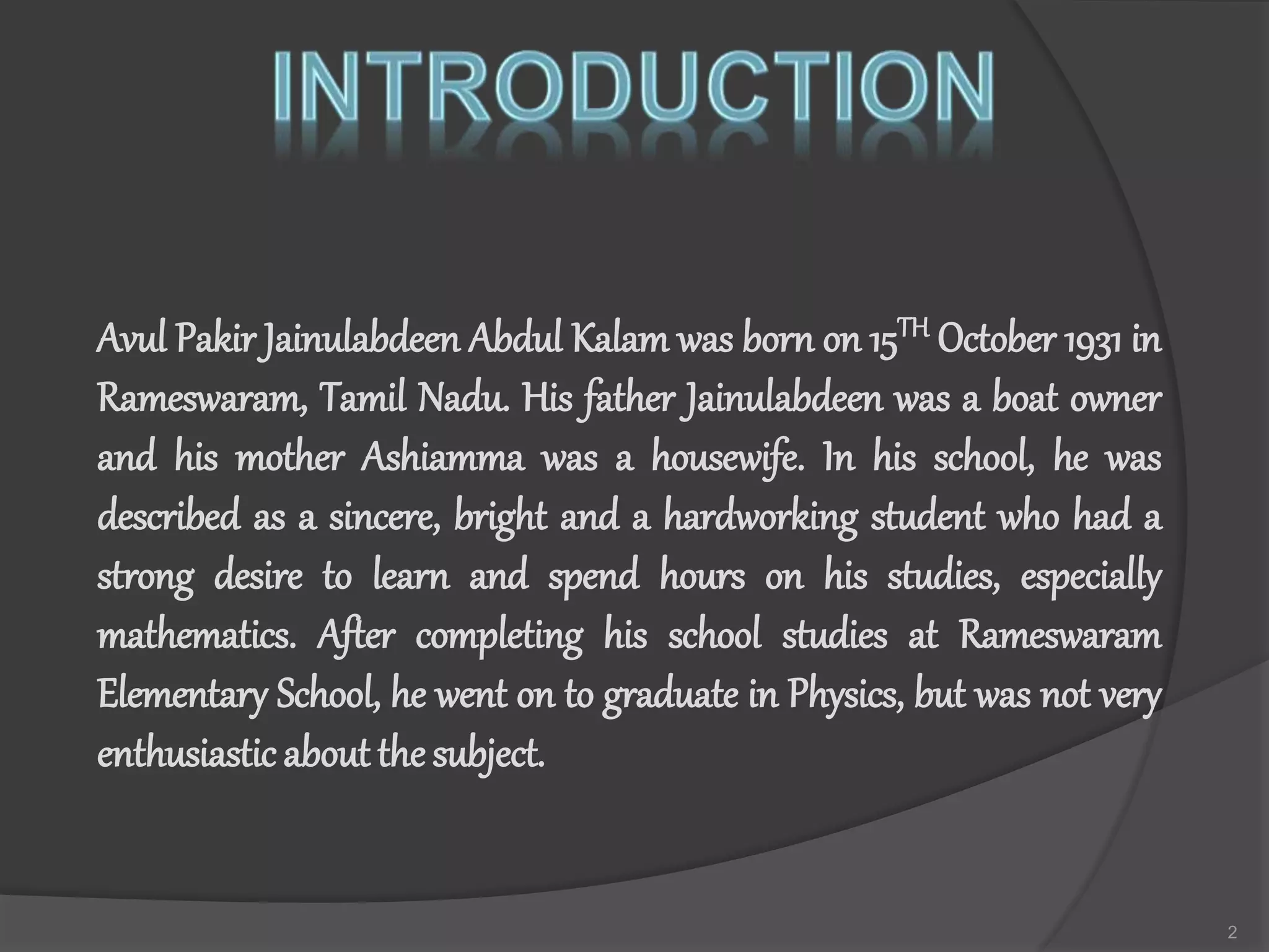 Dr APJ Abdul Kalam ppt. | PPTX
