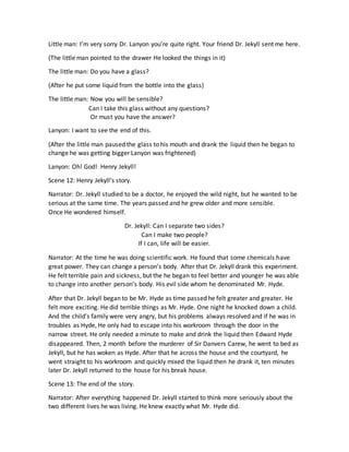 Dr.jekyll and mr.hyde script | DOCX