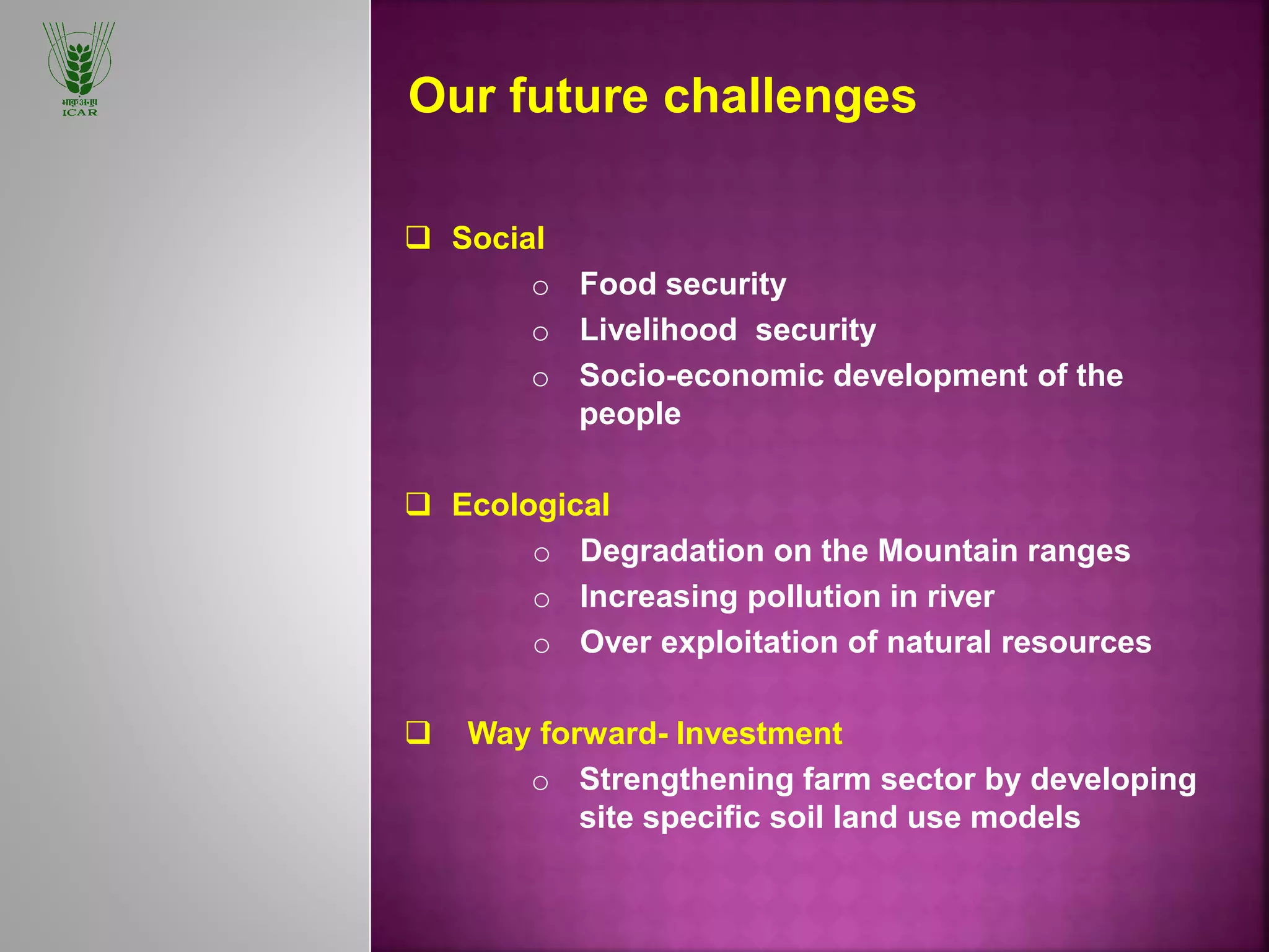 Land resource inventory of India for development of sustainable ...