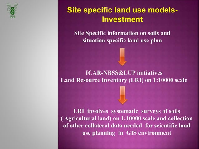 Land resource inventory of India for development of sustainable agricultural land use plans ...