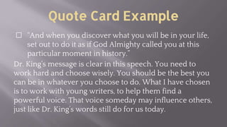 Dr. martin luther king blueprint | PPT