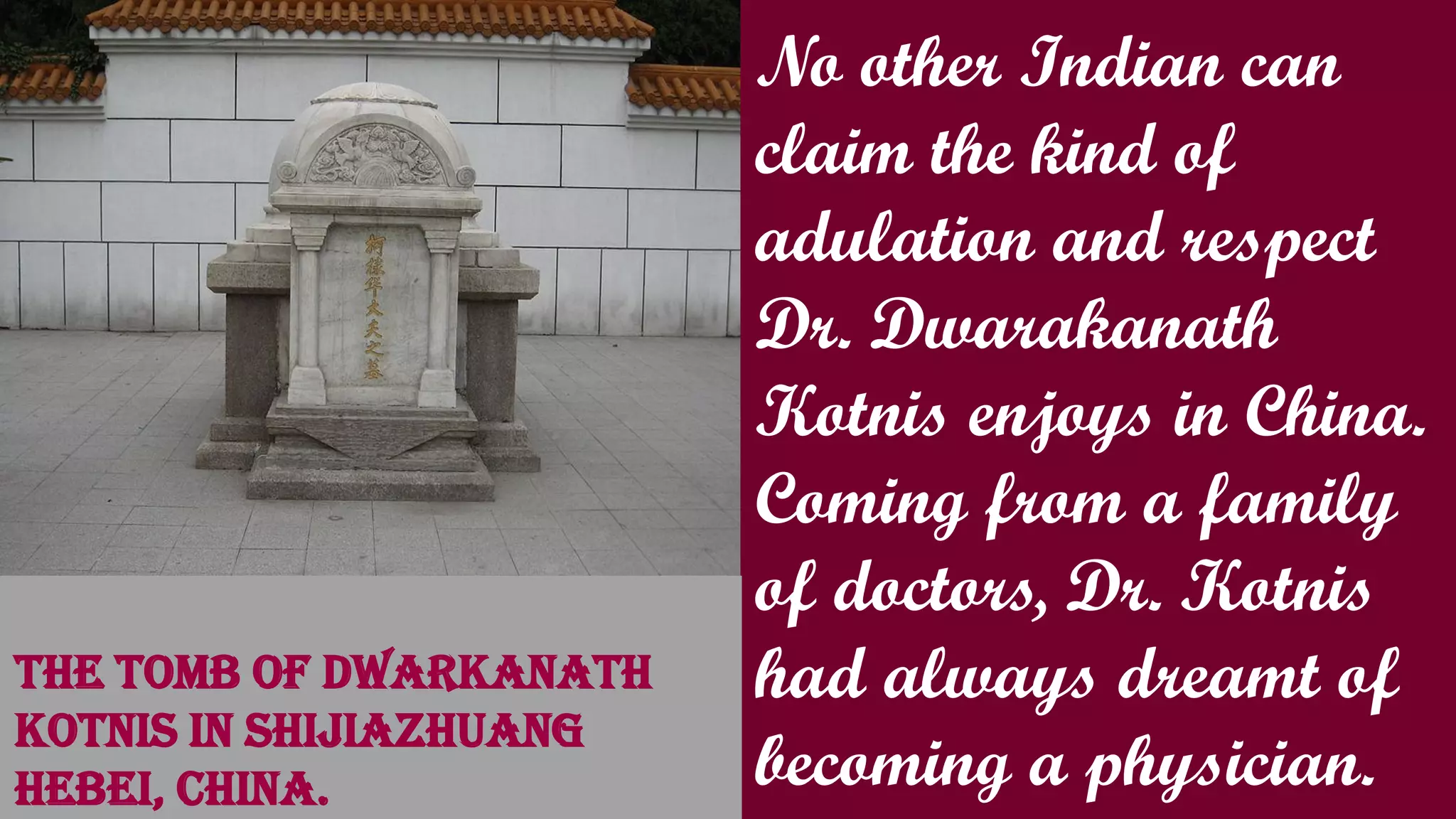 Dr. dwarakanath kotnis | PDF