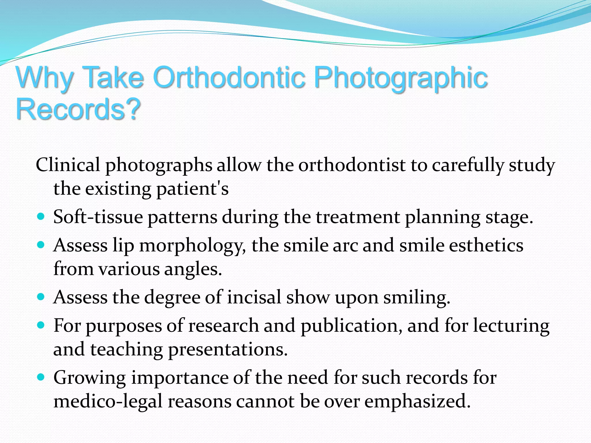 Clinical Digital Photography in Orthodontics | PPTX