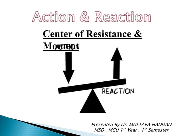 Action & Reaction Center of Resistance & Moment | PPTX