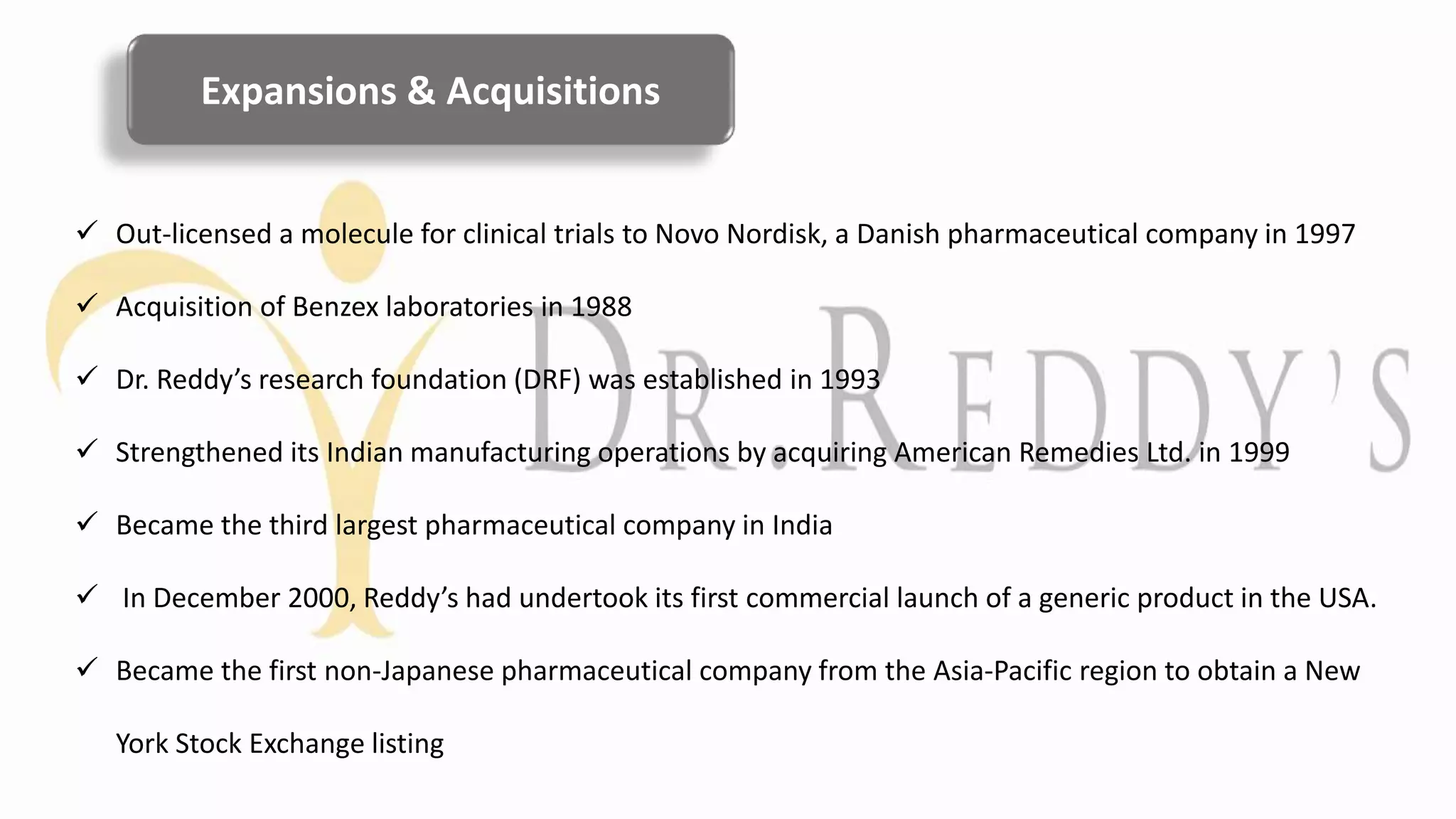 Dr. Reddy's Lab - Business Model | PPTX