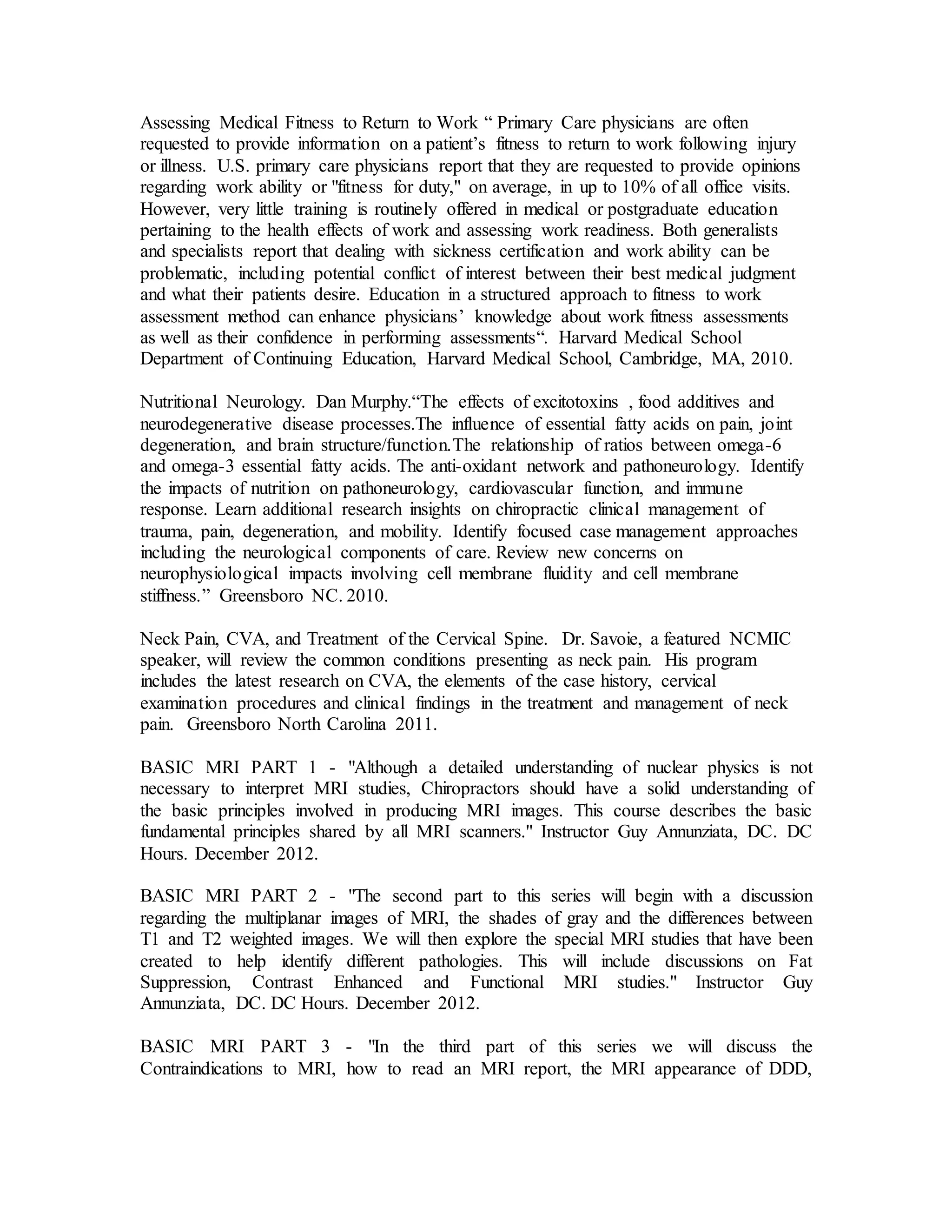 Dr. Jeffrey Gerdes, D.C. 2016 CV | DOCX