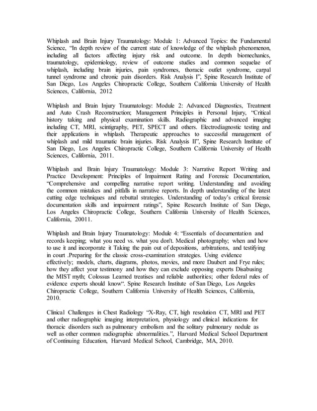 Dr. Jeffrey Gerdes, D.C. 2016 CV | PDF