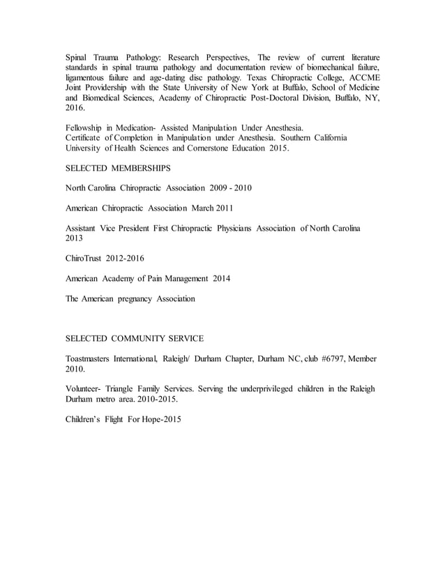 Dr. Jeffrey Gerdes, D.C. 2016 CV | PDF